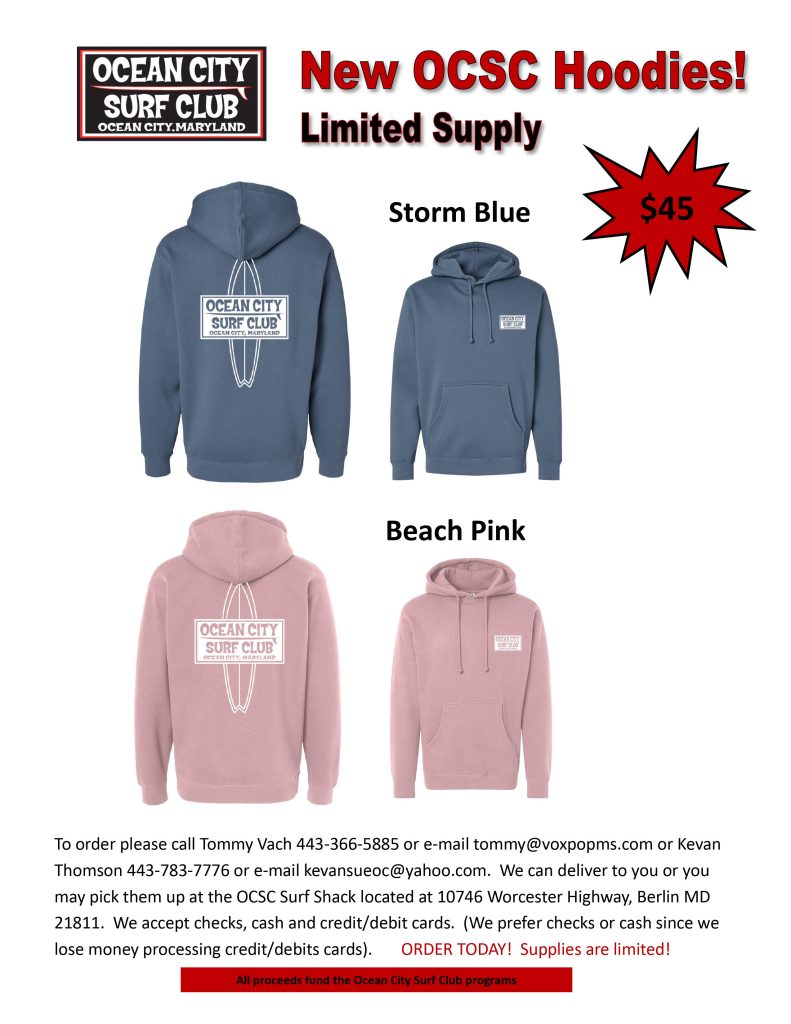 T-Shirts & Hoodies | Ocean City Surf Club | Surfing Maryland | Non Profit